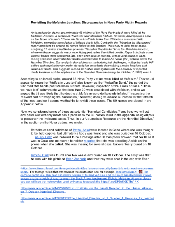 (PDF) Revisiting the Mefalsim Junction: Discrepancies in Nova Party ...