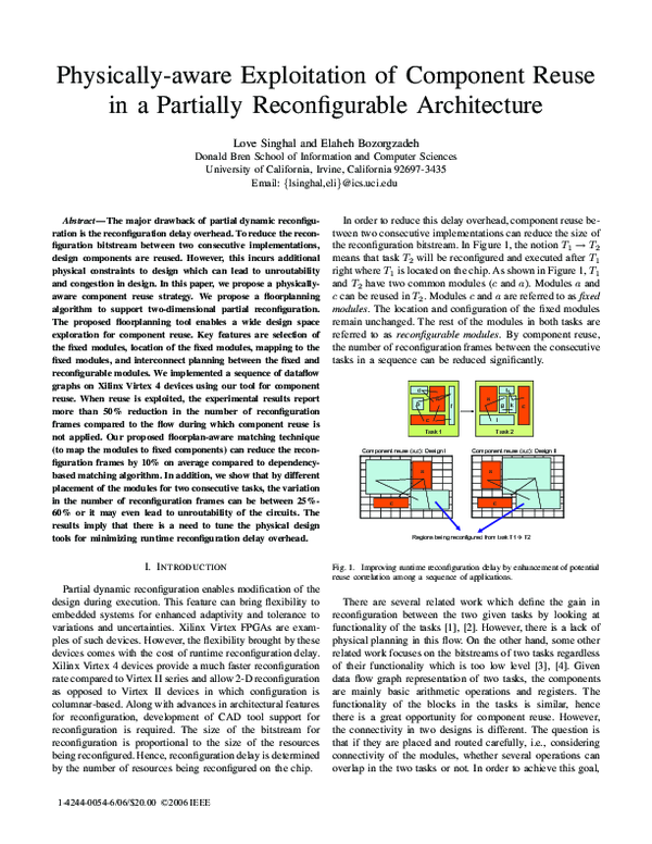 (PDF) Physically-aware exploitation of component reuse in a partially ...