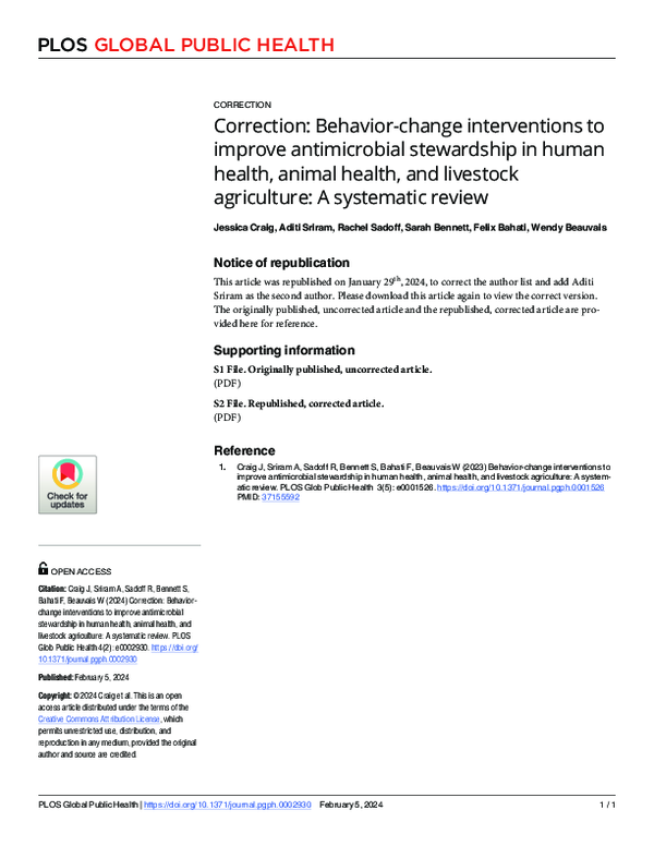 (PDF) Correction: Behavior-change interventions to improve ...