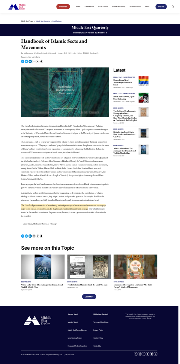(PDF) Mark Durie (Melbourne School of Theology), Review of M. Afzal ...