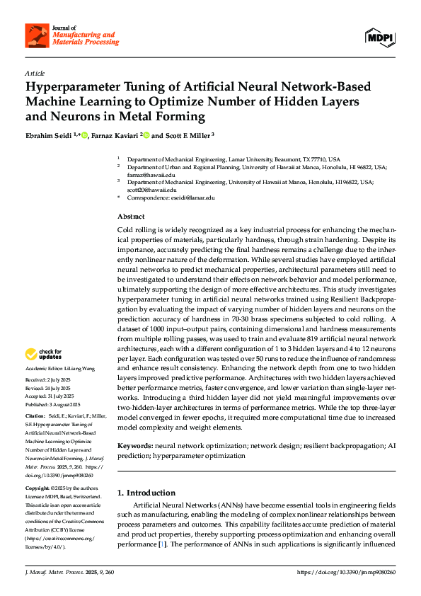 (PDF) Hyperparameter Tuning of Artificial Neural Network-Based Machine Learning to Optimize ...