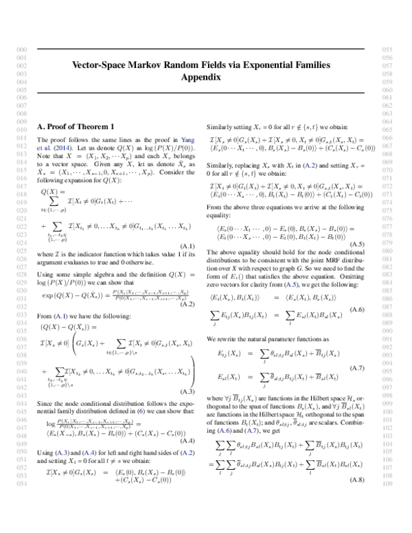 (PDF) Vector-Space Markov Random Fields via Exponential Families