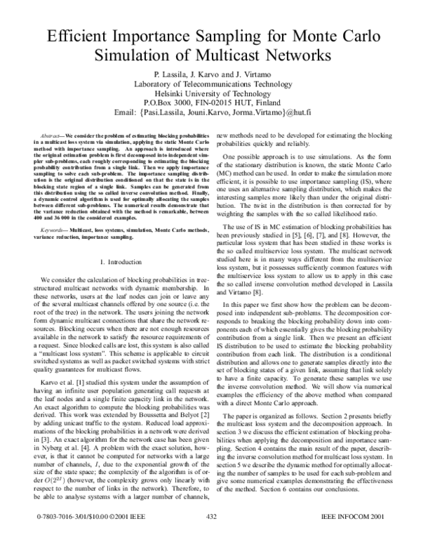 (PDF) Efficient Importance Sampling for Monte Carlo Simulation of Loss ...