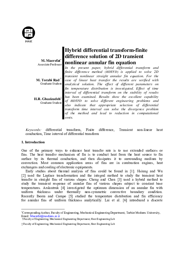 (PDF) Hybrid differential transform-finite difference solution of 2D ...