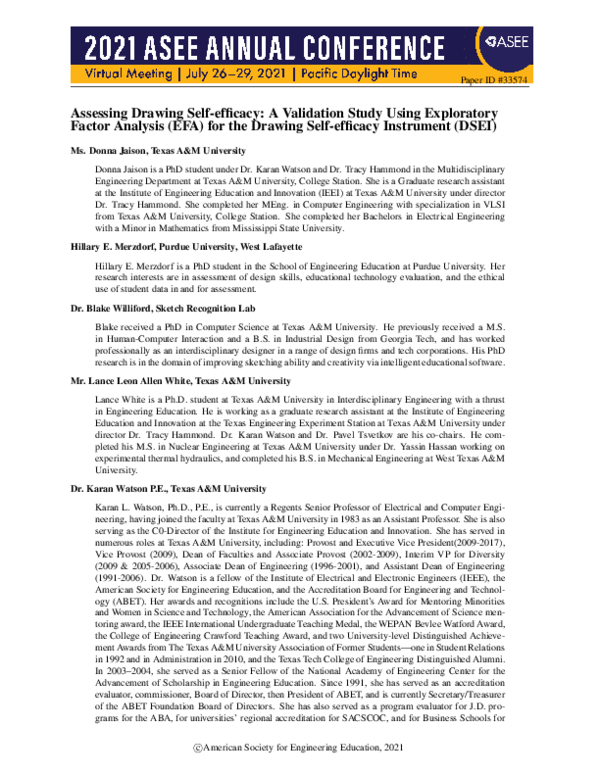 (PDF) Assessing Drawing Self-efficacy: A Validation Study Using ...