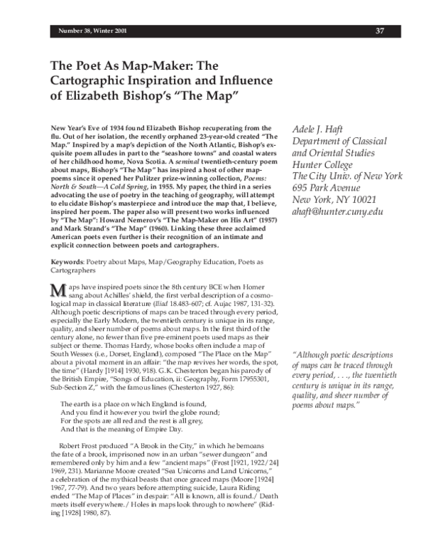 (PDF) The Poet As Map-Maker: The Cartographic Inspiration and Influence ...