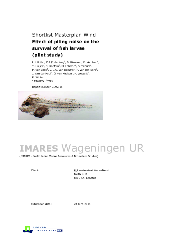 (PDF) Shortlist masterplan wind Effect of pilling noise on the survival ...