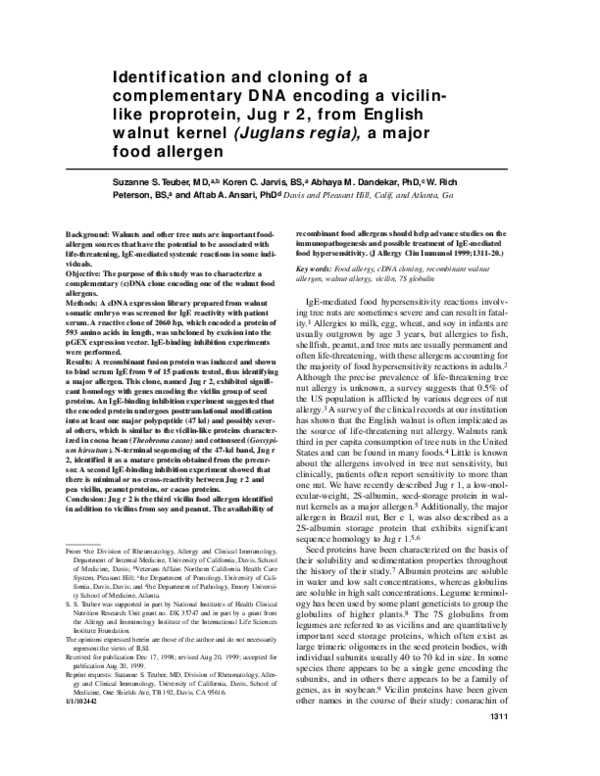 (PDF) Identification and cloning of a complementary DNA encoding a ...