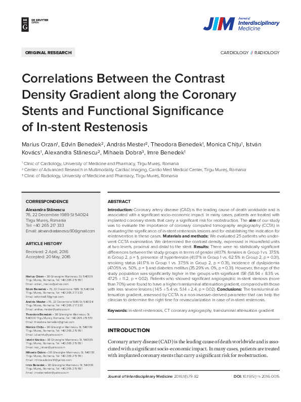 (PDF) Correlations Between the Contrast Density Gradient along the ...
