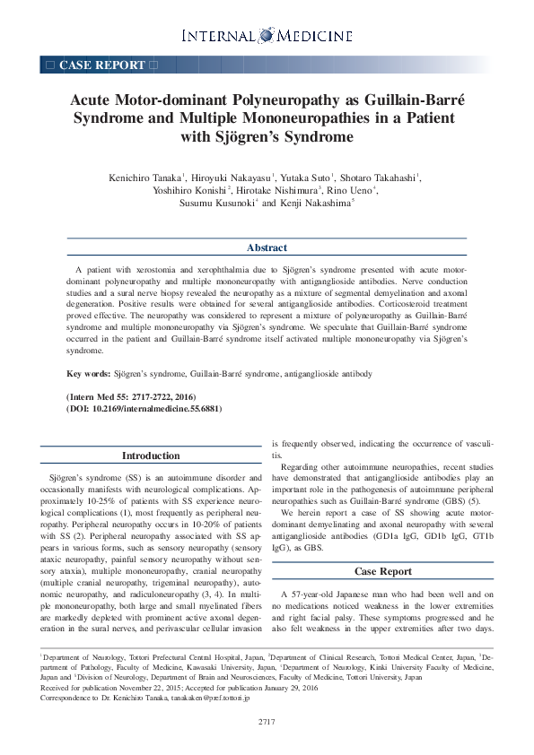 (PDF) Acute Motor-dominant Polyneuropathy as Guillain-Barré Syndrome ...