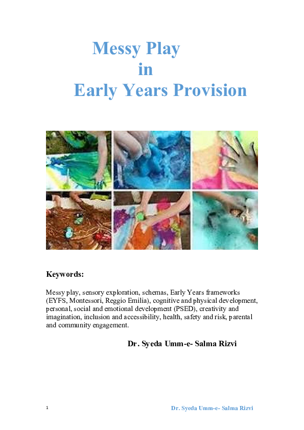 (PDF) Messy Play in Early Years Provision