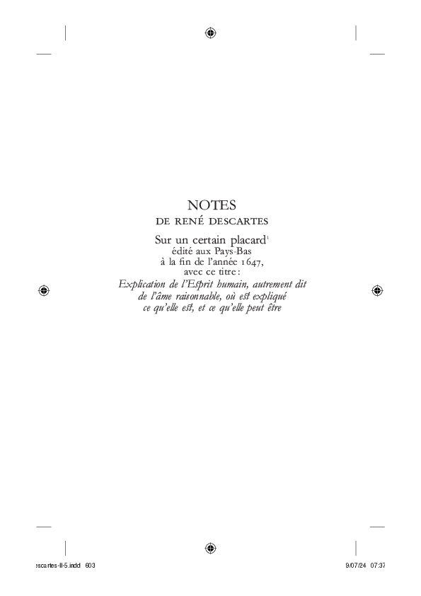(PDF) Descartes Notae Pleiade Arbib