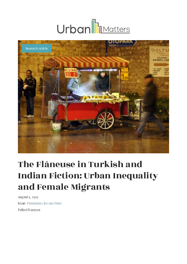 (PDF) The Flaneuse in Turkish and Indian Fiction: Urban Inequality and ...