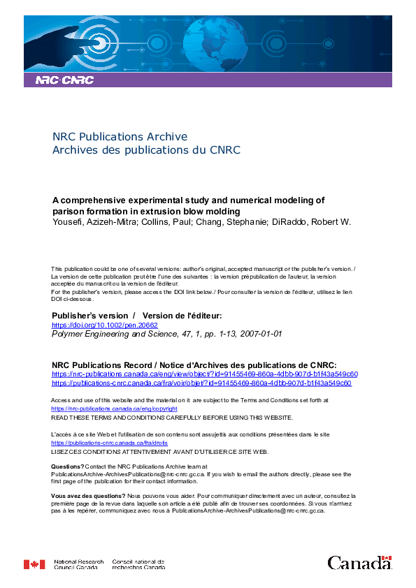 (PDF) A comprehensive experimental study and numerical modeling of ...