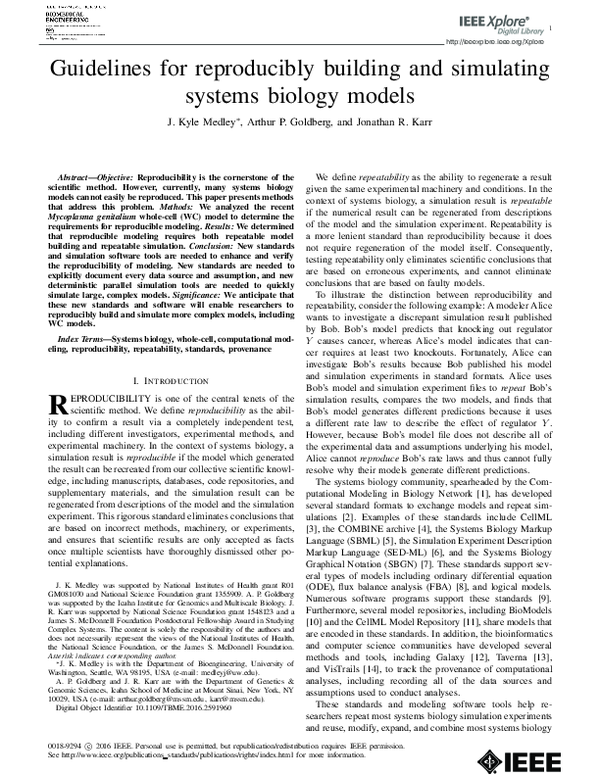 (PDF) Guidelines for Reproducibly Building and Simulating Systems ...