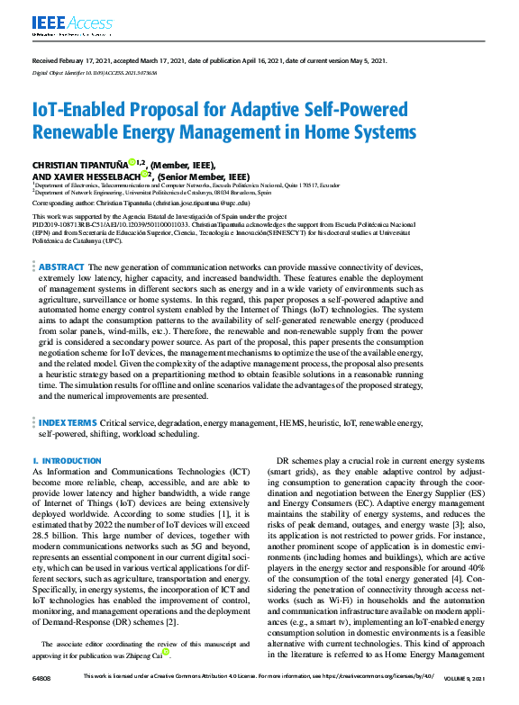 (PDF) IoT-Enabled Proposal for Adaptive Self-Powered Renewable Energy ...