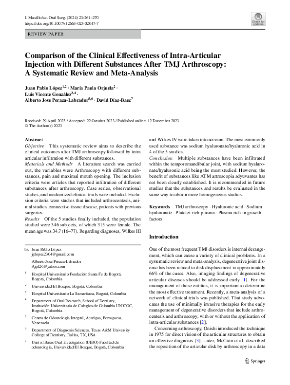 (PDF) Comparison of the Clinical Effectiveness of Intra-Articular Injection with Different ...