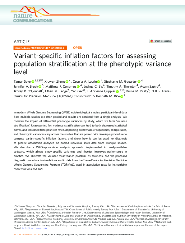 (PDF) Variant-specific inflation factors for assessing population ...