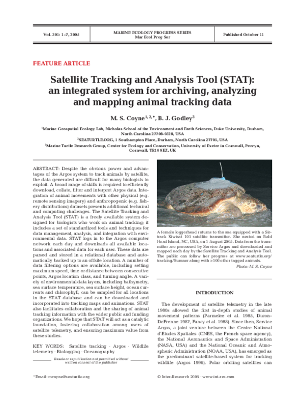 (PDF) Satellite Tracking and Analysis Tool (STAT): an integrated system ...
