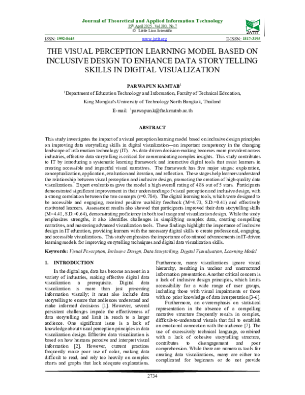 (PDF) THE VISUAL PERCEPTION LEARNING MODEL BASED ON INCLUSIVE DESIGN TO ...