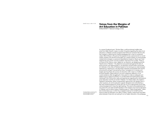 (PDF) Voices from the Margins" Art Education in Pakistan