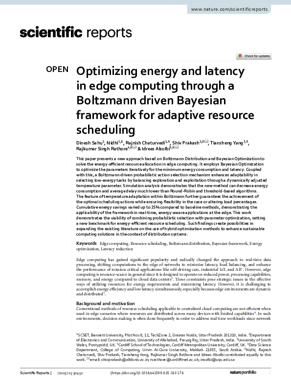 (PDF) Optimizing energy and latency in edge computing through a ...