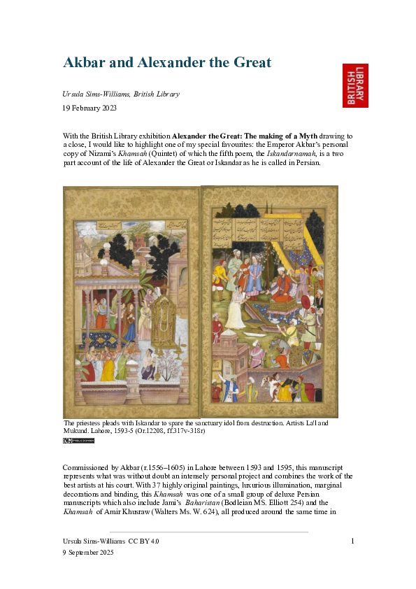 (PDF) Akbar and Alexander the Great