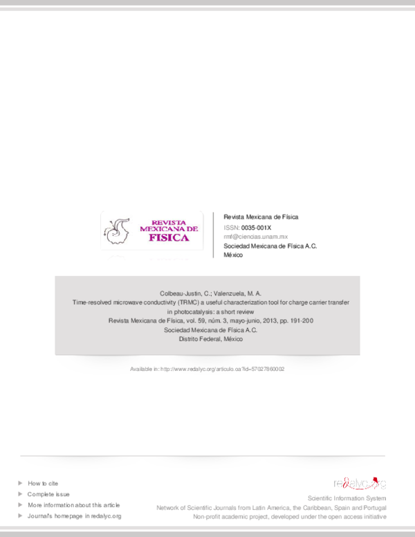 (PDF) Time-resolved microwave conductivity (TRMC) a useful ...