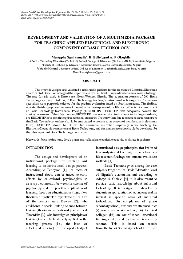 (PDF) Development and Validation of a Multimedia Package for Teaching ...