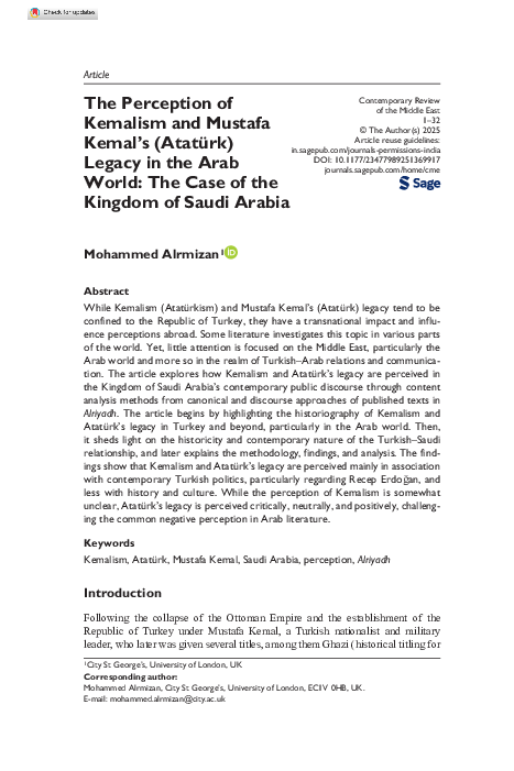 (PDF) The Perception of Kemalism and Mustafa Kemal's (Atatürk) Legacy ...