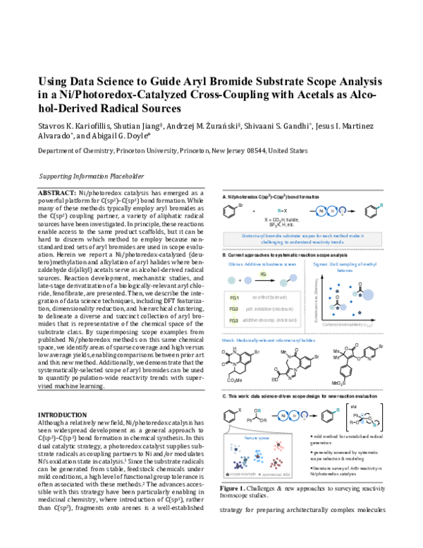 (PDF) Using Data Science to Guide Aryl Bromide Substrate Scope Analysis ...