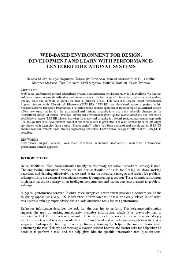 (PDF) Web-based environment for design, development and learn with ...