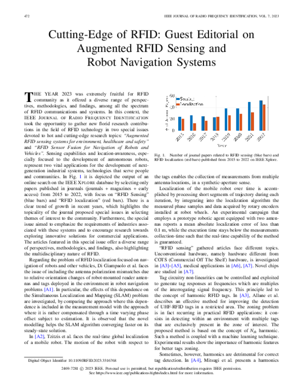Pdf Cutting Edge Of Rfid Guest Editorial On Augmented Rfid Sensing And Robot Navigation Systems