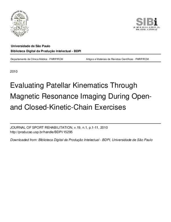 (PDF) Evaluating Patellar Kinematics Through Magnetic Resonance Imaging ...