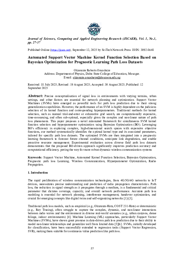 (PDF) Automated Support Vector Machine Kernel Function Selection Based ...