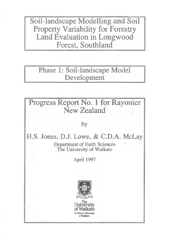 (PDF) Soil-landscape modelling and soil property variability for ...
