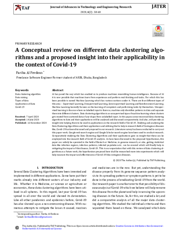 (PDF) A Conceptual review on different data clustering algorithms and a proposed insight into ...