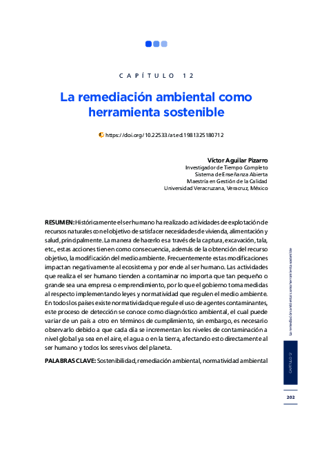 (PDF) La remediación ambiental como herramienta sostenible (Atena Editora)