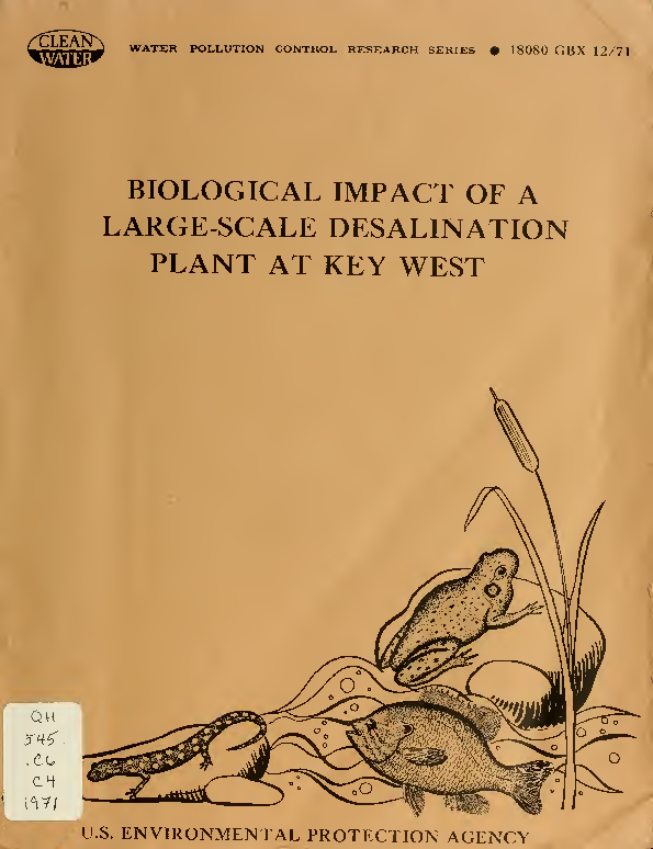 (PDF) Biological impact of a large-scale desalination plant at Key West ...