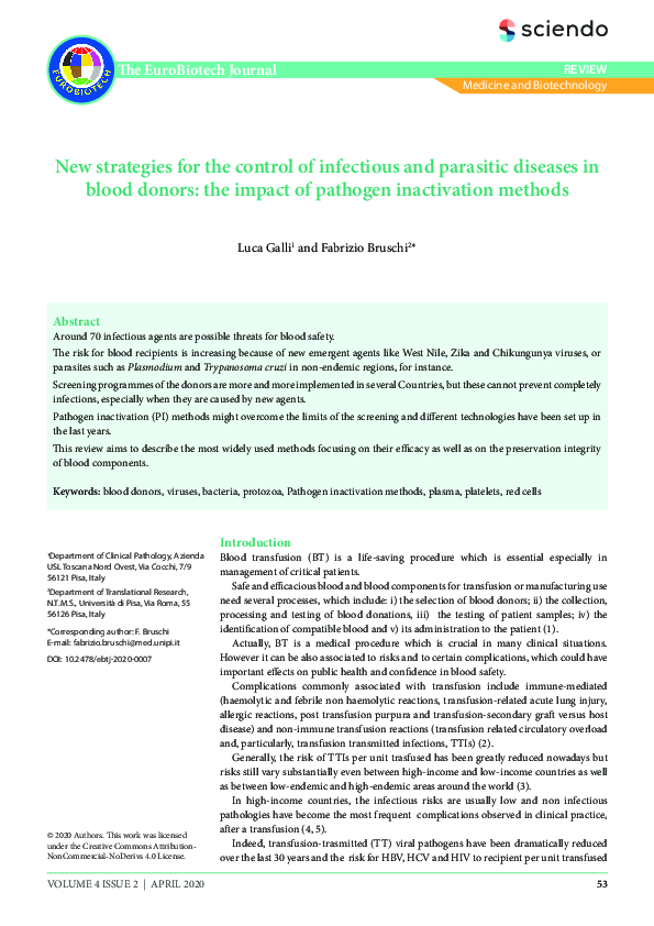 (PDF) New strategies for the control of infectious and parasitic ...