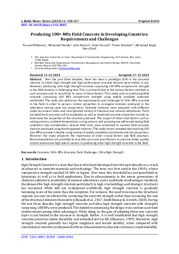 (PDF) Producing 100+ MPa Field Concrete in Developing Countries ...
