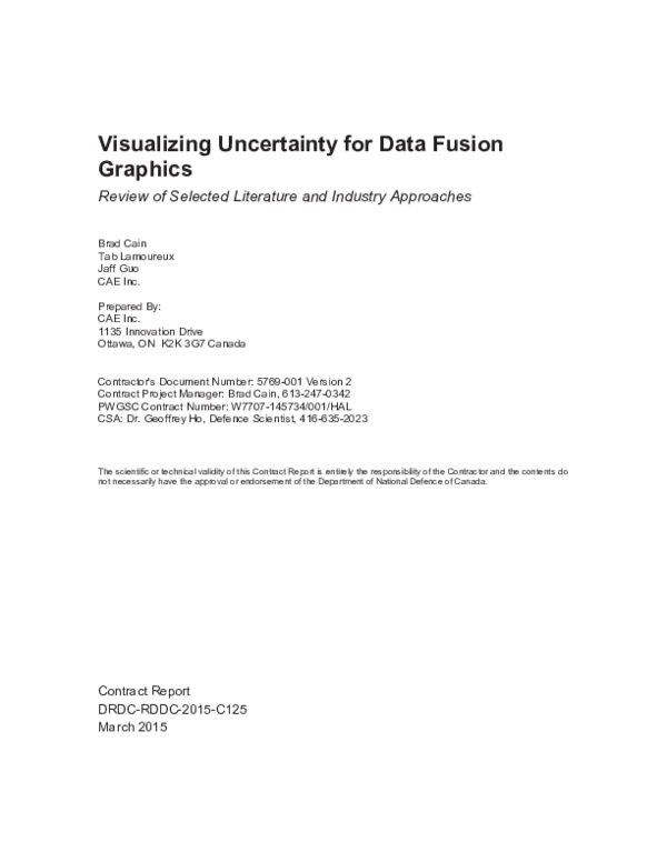 (PDF) Visualizing Uncertainty for Data Fusion Graphics: Review of Selected Literature and ...
