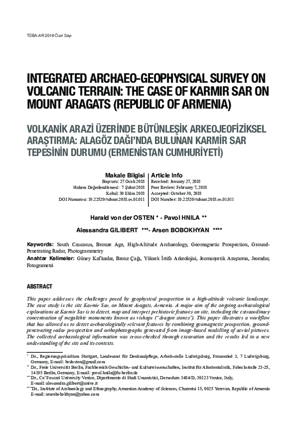(PDF) Integrated Archaeo-Geophysical Survey on Volcanic Terrain: The ...