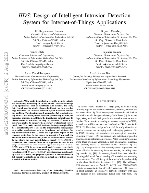 (PDF) IIDS: Design of Intelligent Intrusion Detection System for ...