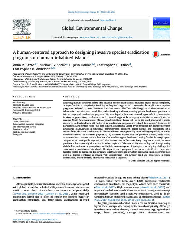 (PDF) A human-centered approach to designing invasive species ...