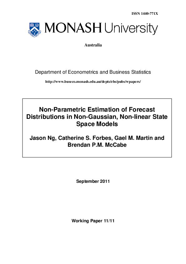 (PDF) Non-Parametric Estimation of Forecast Distributions in Non ...