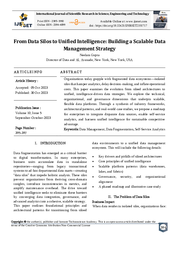 (PDF) From Data Silos to Unified Intelligence: Building a Scalable Data ...