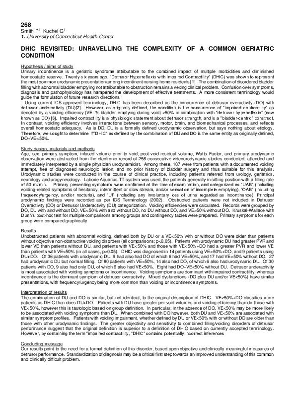 (PDF) DHIC Revisited: Unravelling the complexity of a common geriatric ...