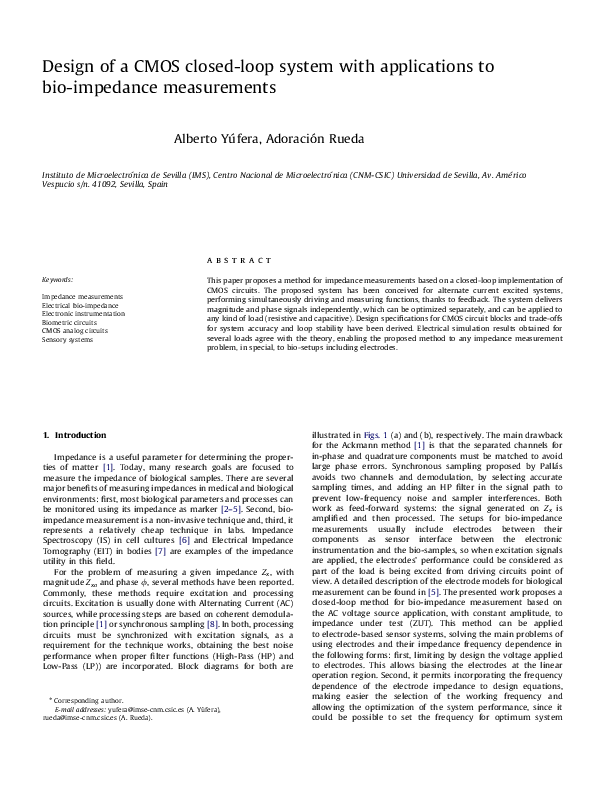 (PDF) Design of a CMOS closed-loop system with applications to bio ...