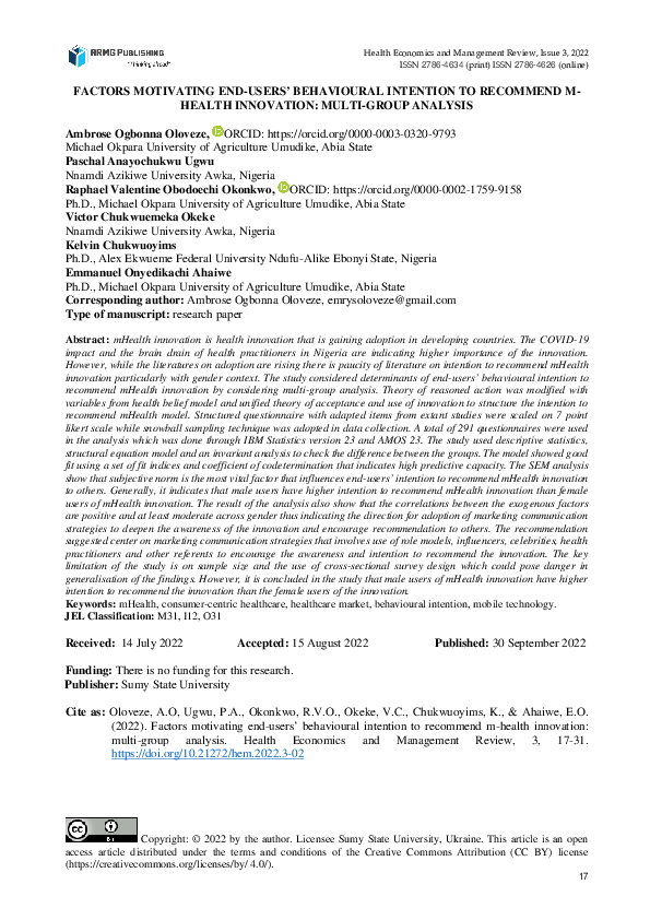 (PDF) Factors motivating end-users’ behavioural intention to recommend ...